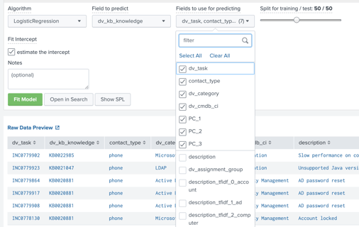 How To Predict KB Articles with Splunk MLTK